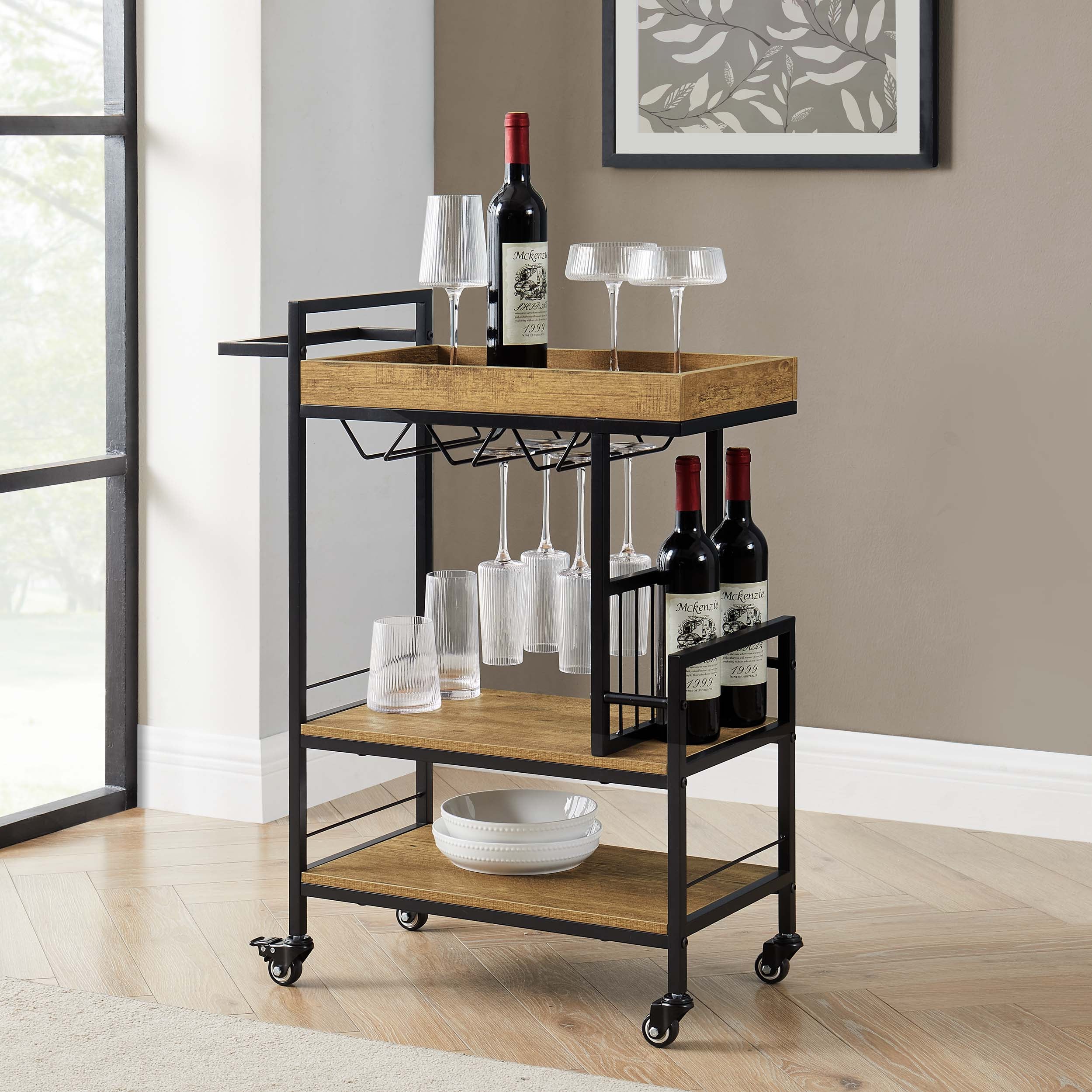 Riley Drinks Cart - Mango Wood – DUSK
