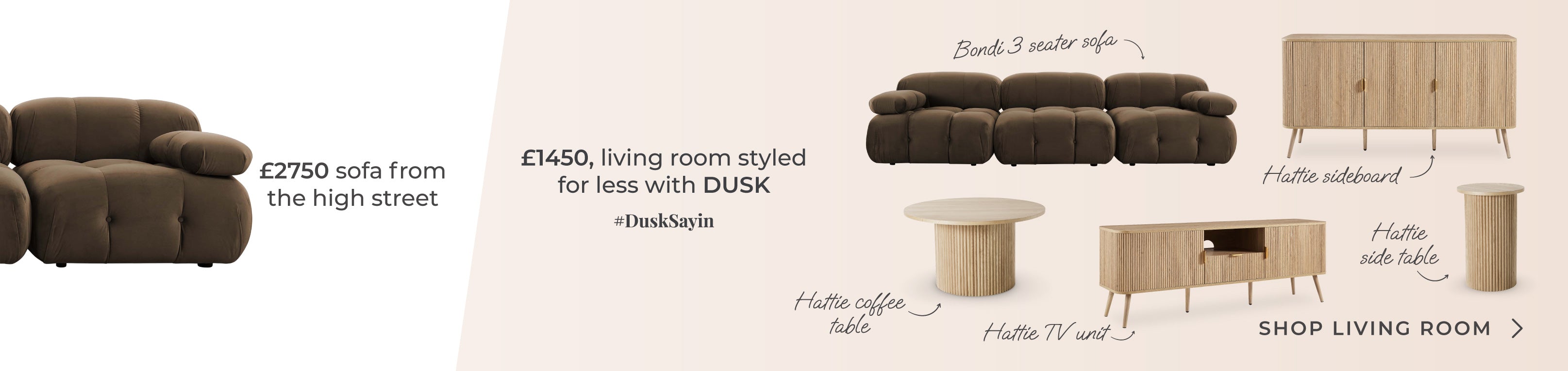 DUSK | Luxury Sofas, Beautiful Beds & Chic Homeware for Less