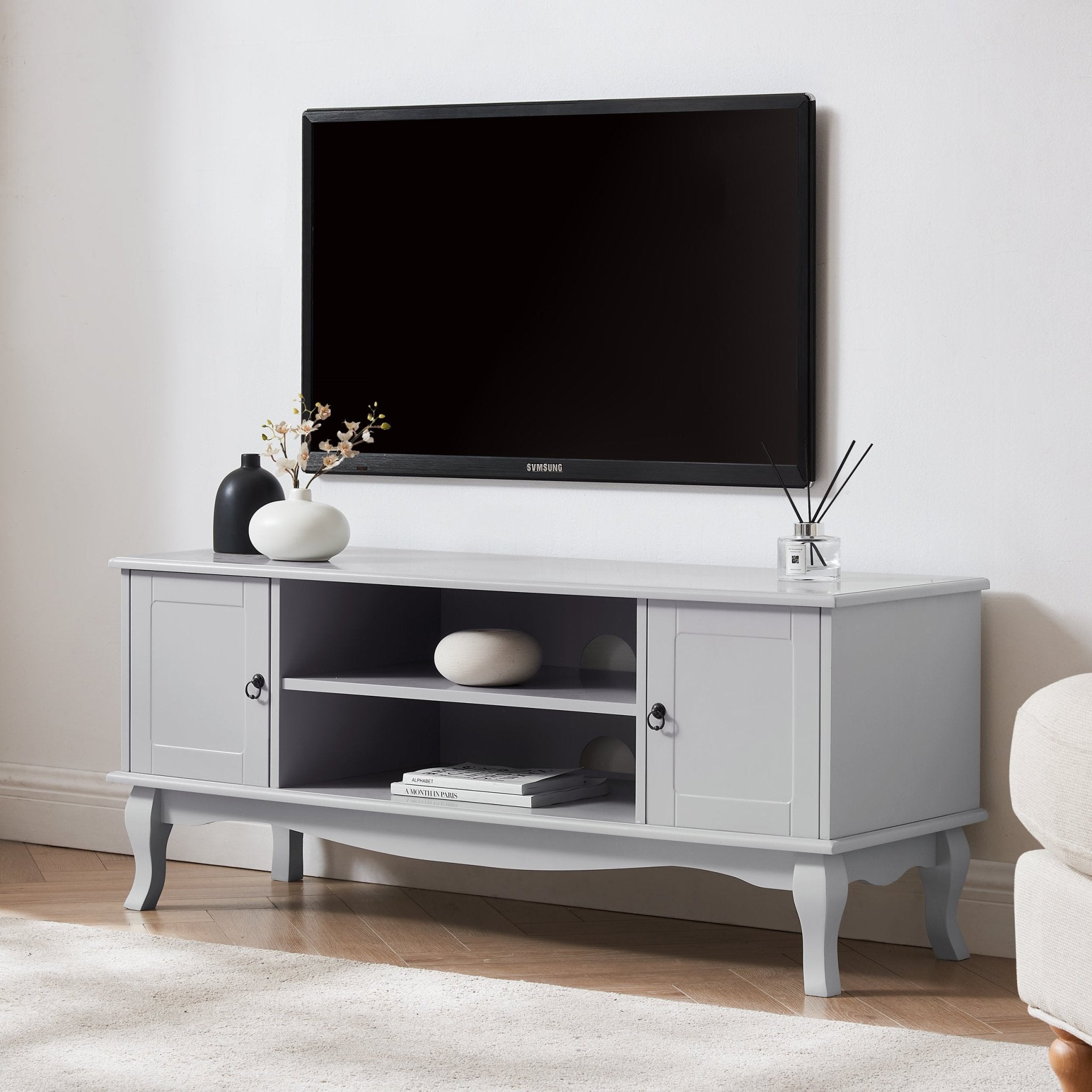 Amelie TV Unit for TVs up to 50" - Light Grey – DUSK