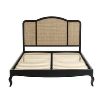 Annecy Rattan Bed Frame - Black – DUSK