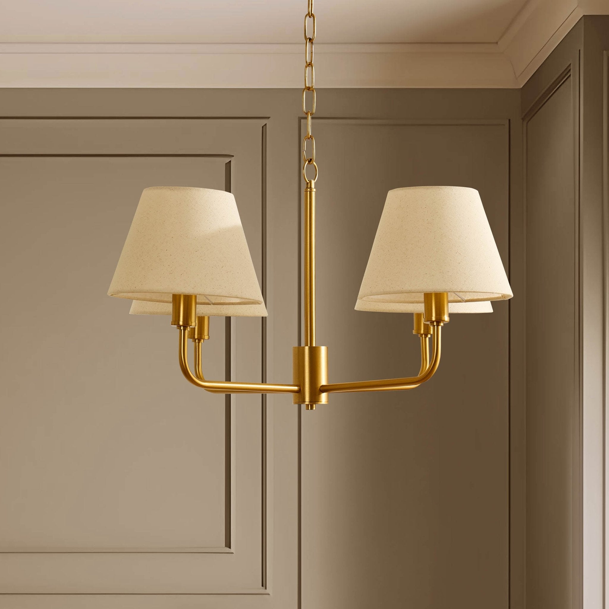 April 4 Light Pendant Chandelier - White/Bronze – DUSK