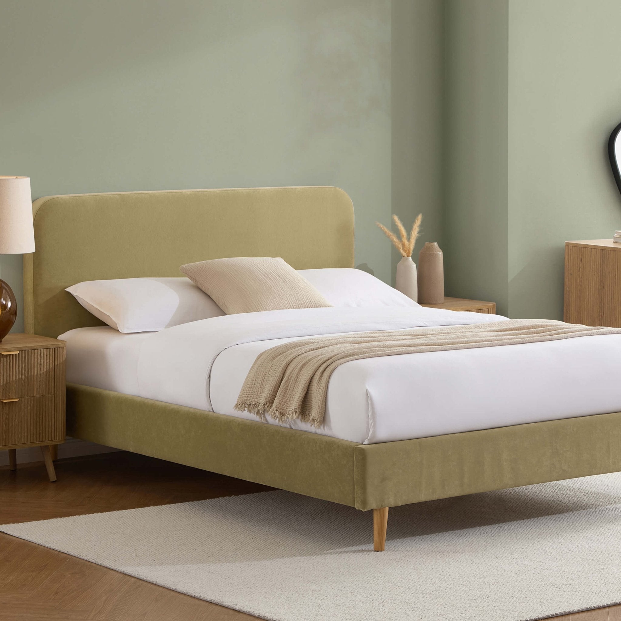 Ascot Bed Frame - Light Green – DUSK