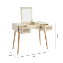 Aurelia Dressing Table Console with Mirror - Taupe – DUSK
