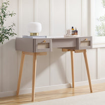 Aurelia Dressing Table Console with Mirror - Taupe – DUSK