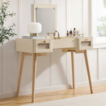 Aurelia Dressing Table Console with Mirror - Vintage Cream – DUSK