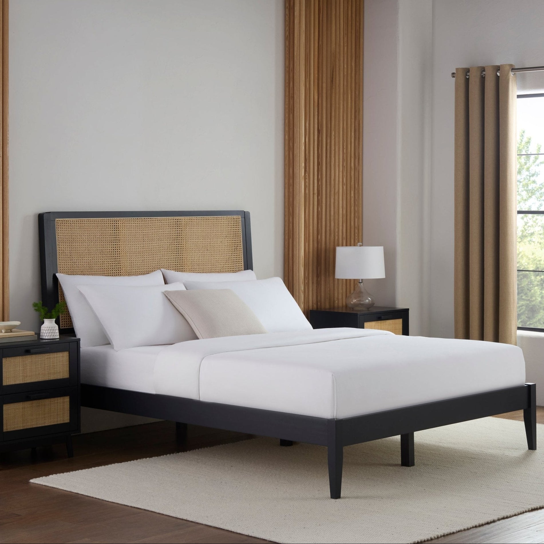 Bali Rattan Bed Frame - Black – DUSK