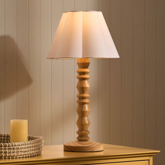 Betsy Pine Wood Table Lamp - Natural – DUSK