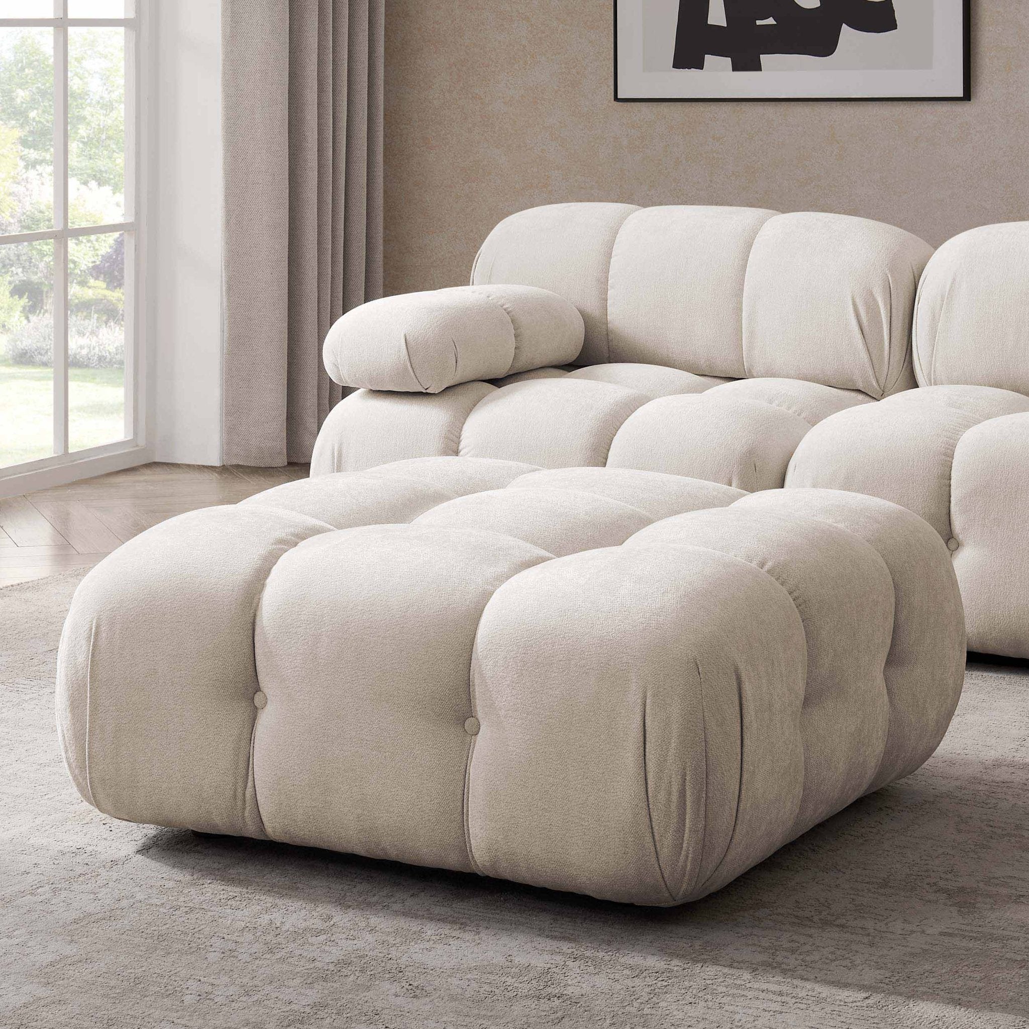 Bondi Pouffe - Ivory – DUSK