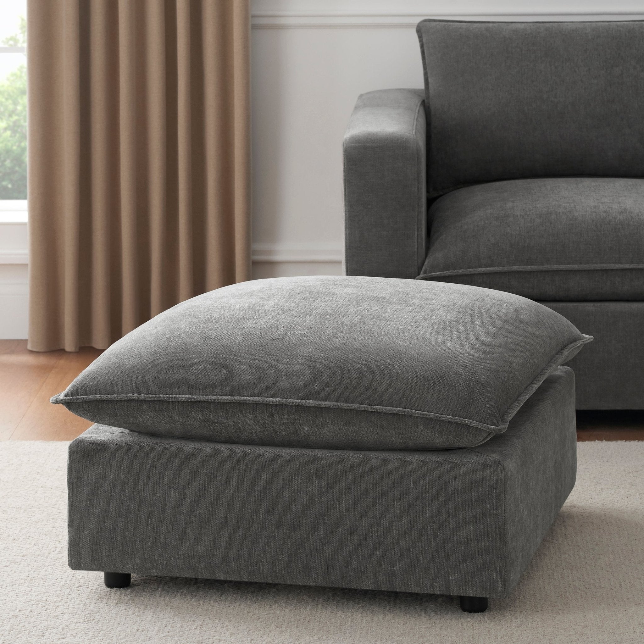 Boston Pouffe - Grey – DUSK