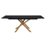 Brooke Rectangle Extendable 6-10 Seater Dining Table - Black/Wood – DUSK