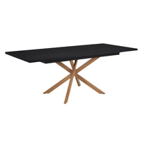 Brooke Rectangle Extendable 6-10 Seater Dining Table - Black/Wood – DUSK