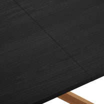 Brooke Rectangle Extendable 6-10 Seater Dining Table - Black/Wood – DUSK