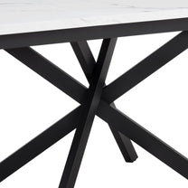 Brooke Rectangle Extendable 6-10 Seater Dining Table - Stone/Black – DUSK