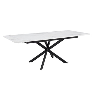 Brooke Rectangle Extendable 6-10 Seater Dining Table - Stone/Black – DUSK