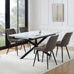 Brooke Rectangle Extendable 6-10 Seater Dining Table - Stone/Black – DUSK
