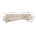 Brooklyn Large Right Hand L-Shape Sofa - Cappuccino – DUSK