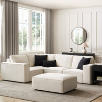Brooklyn Small Left Hand L-Shape Sofa - Ivory – DUSK