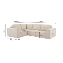 Brooklyn Small Left Hand L-Shape Sofa - Ivory – DUSK