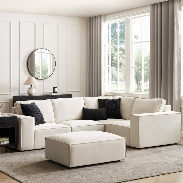 Brooklyn Small Right Hand L-Shape Sofa - Ivory – DUSK