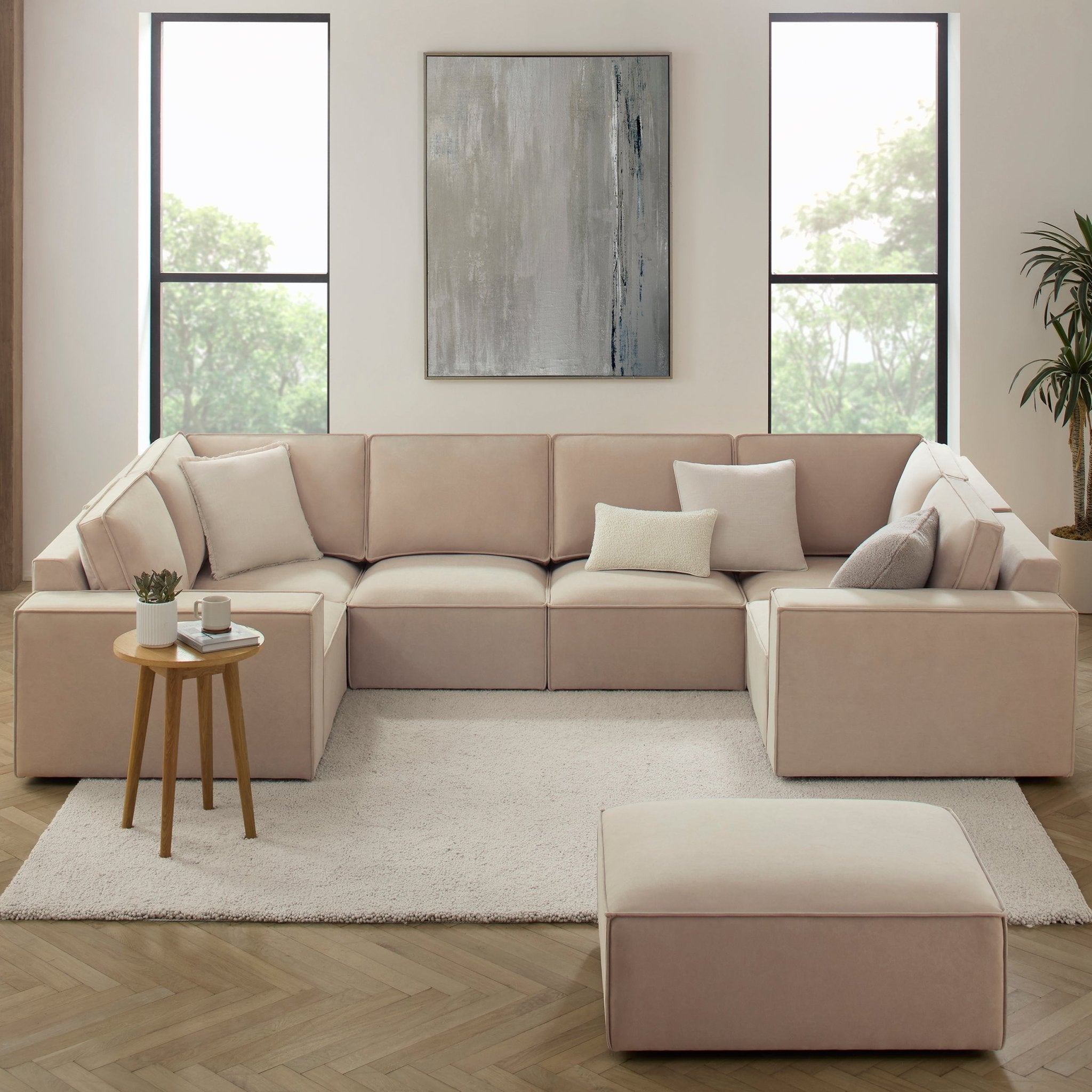 Brooklyn U-Shape Sofa - Stone – DUSK
