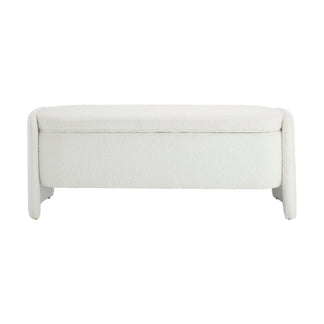 Didsbury Curved Storage Bench - Boucle Ivory – DUSK
