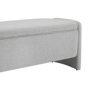 Didsbury Curved Storage Bench - Light Grey – DUSK