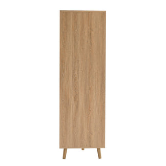 Dora 2 Door Wardrobe with Drawer - Light Wood – DUSK
