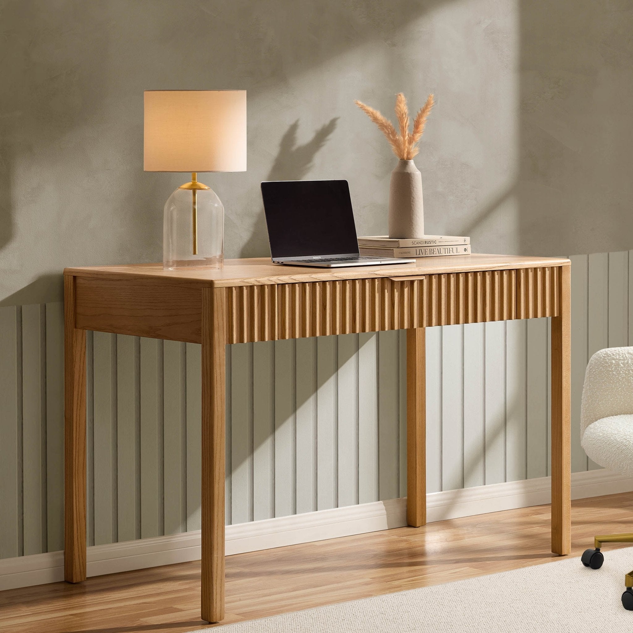 Elena Ash Desk - Light Wood – DUSK