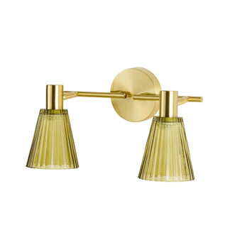 Ella Glass Conical Striped Wall Light - Green – DUSK