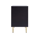 Evie 2 Drawer Bedside Table - Black – DUSK