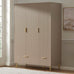 Evie 3 Door Wardrobe with Drawers - Taupe – DUSK