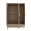 Evie 3 Door Wardrobe with Drawers - Taupe – DUSK