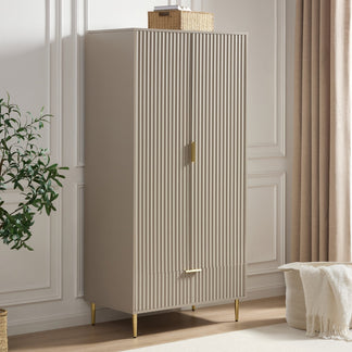 Evie 2 Door Wardrobe with Drawers - Taupe – DUSK