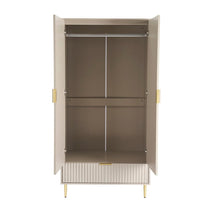 Evie 2 Door Wardrobe with Drawers - Taupe – DUSK