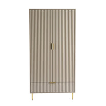 Evie 2 Door Wardrobe with Drawers - Taupe – DUSK