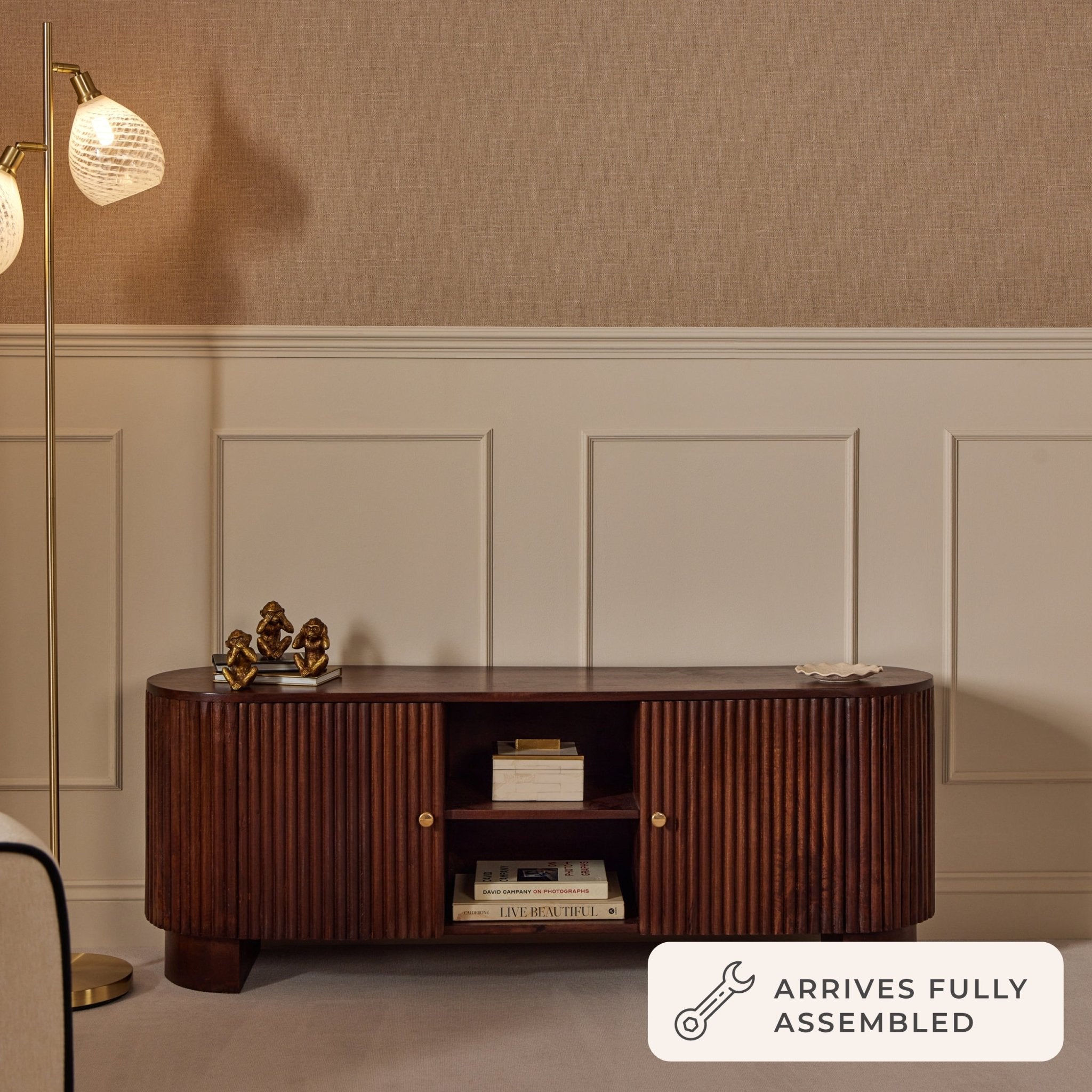 Finley Mango Wood Tv Unit for Tv Unit TVs up to 55" - Walnut – DUSK
