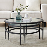 Glass Round Nesting Coffee Tables - Black – DUSK