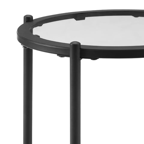 Glass Round Side Table – DUSK