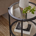 Glass Round Side Table - Black – DUSK