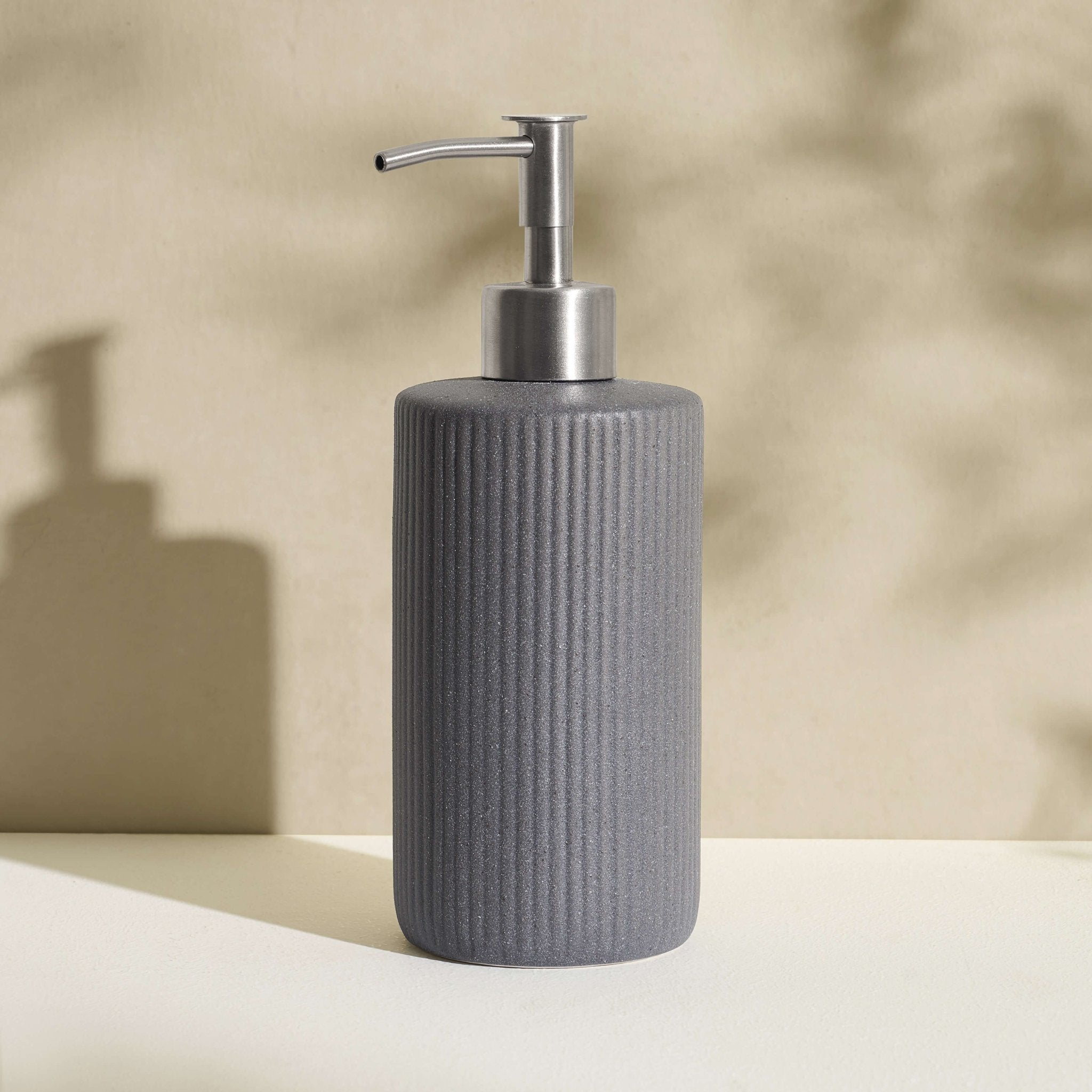 Hadley Sand Effect Soap Dispenser - Grey – DUSK