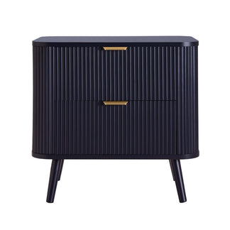 Hattie 2 Drawer Bedside Table- Midnight – DUSK