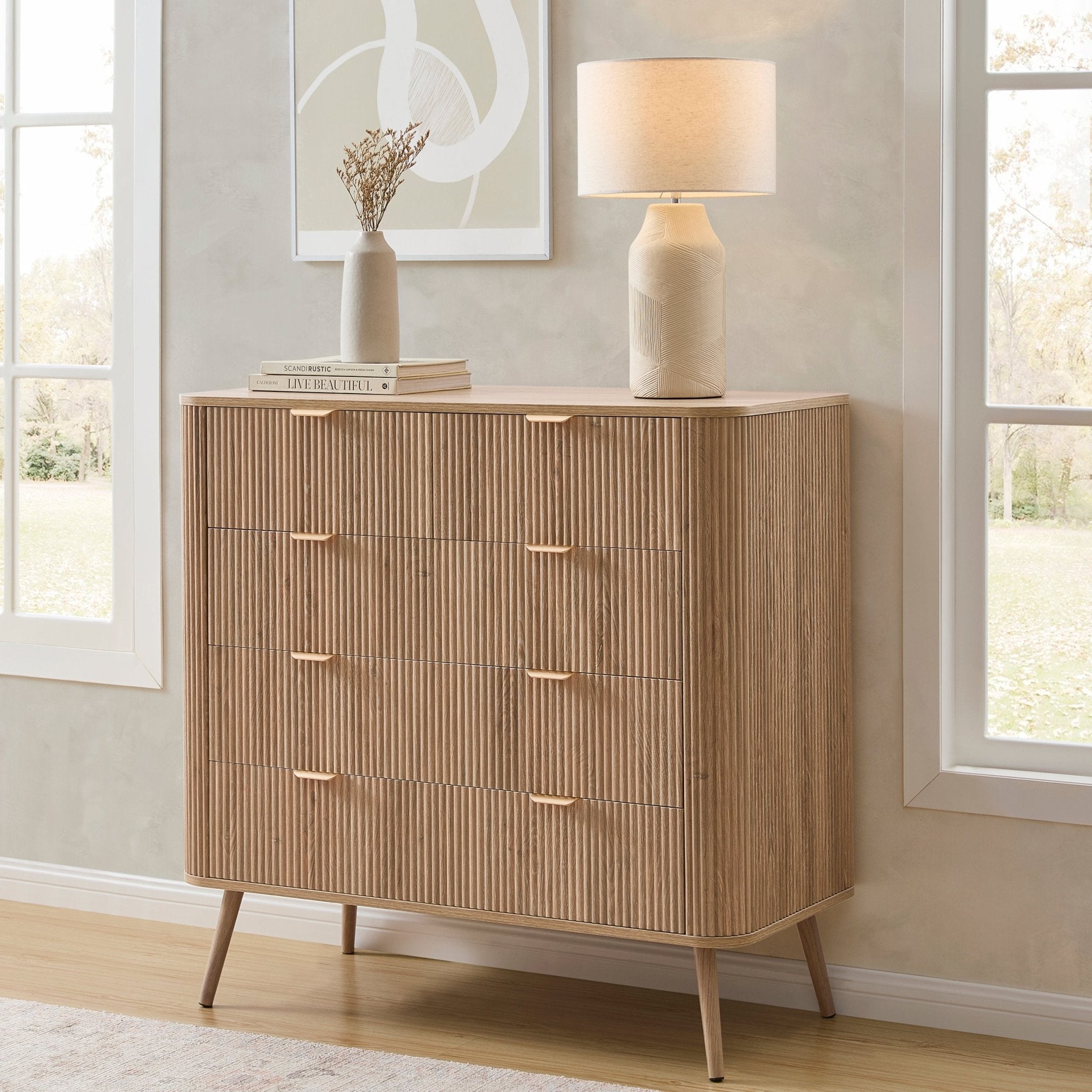 Hattie 5 Drawer Chest - Light Wood – DUSK