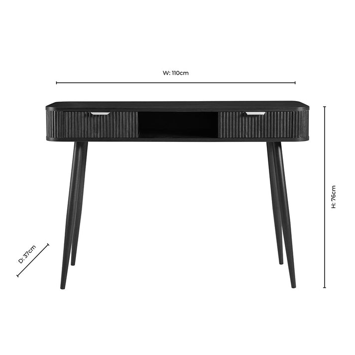 Hattie Storage Dressing Table Console - Light Wood – DUSK