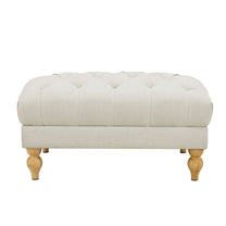Hebden Pouffe - Cream Linen – DUSK