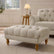 Hebden Pouffe - Cream Linen – DUSK