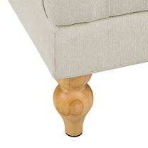 Hebden Pouffe - Cream Linen – DUSK