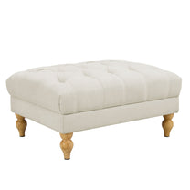 Hebden Pouffe - Cream Linen – DUSK