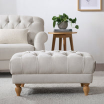 Hebden Pouffe - Natural Stripe – DUSK