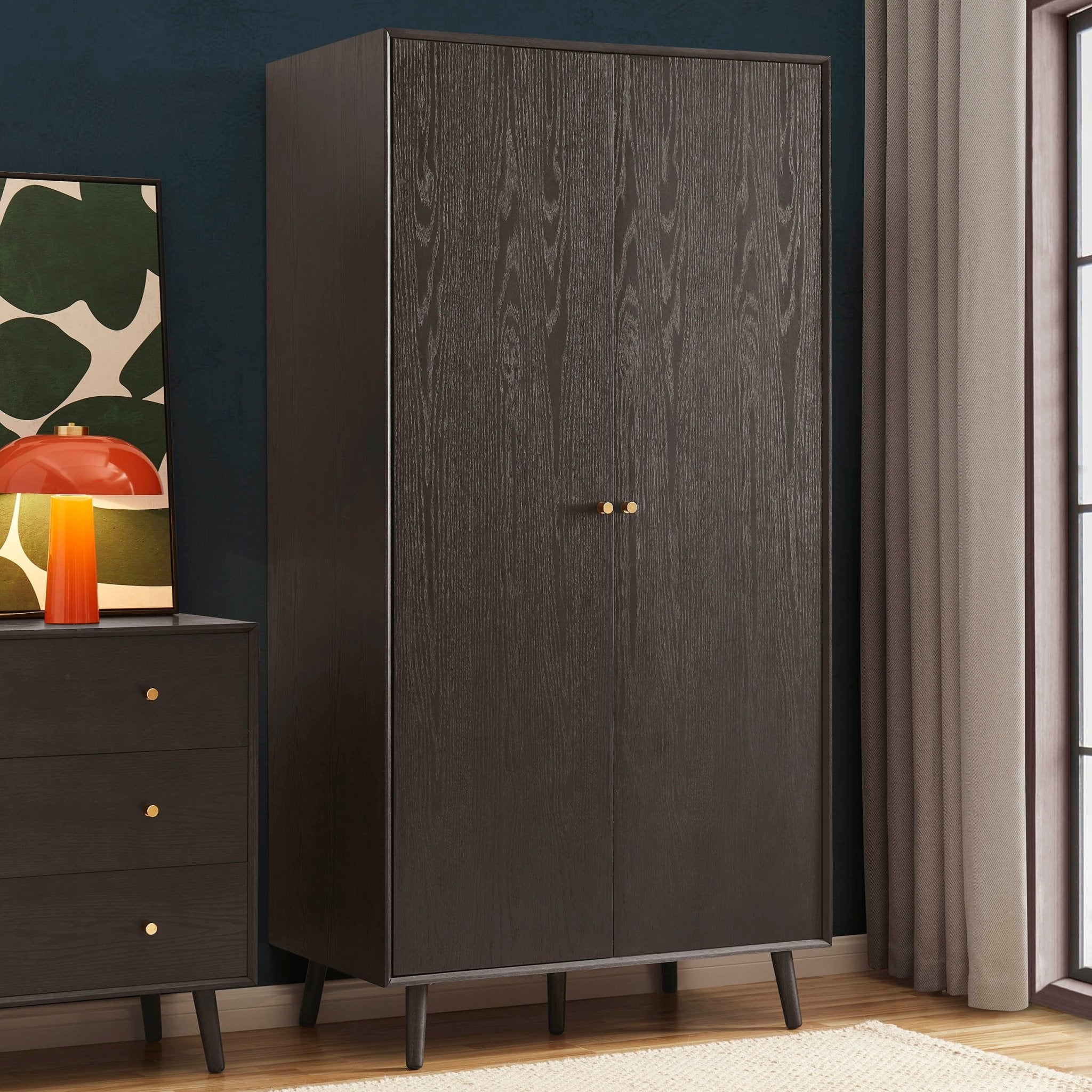Heidi Oak 2 Door Wardrobe - Walnut – DUSK