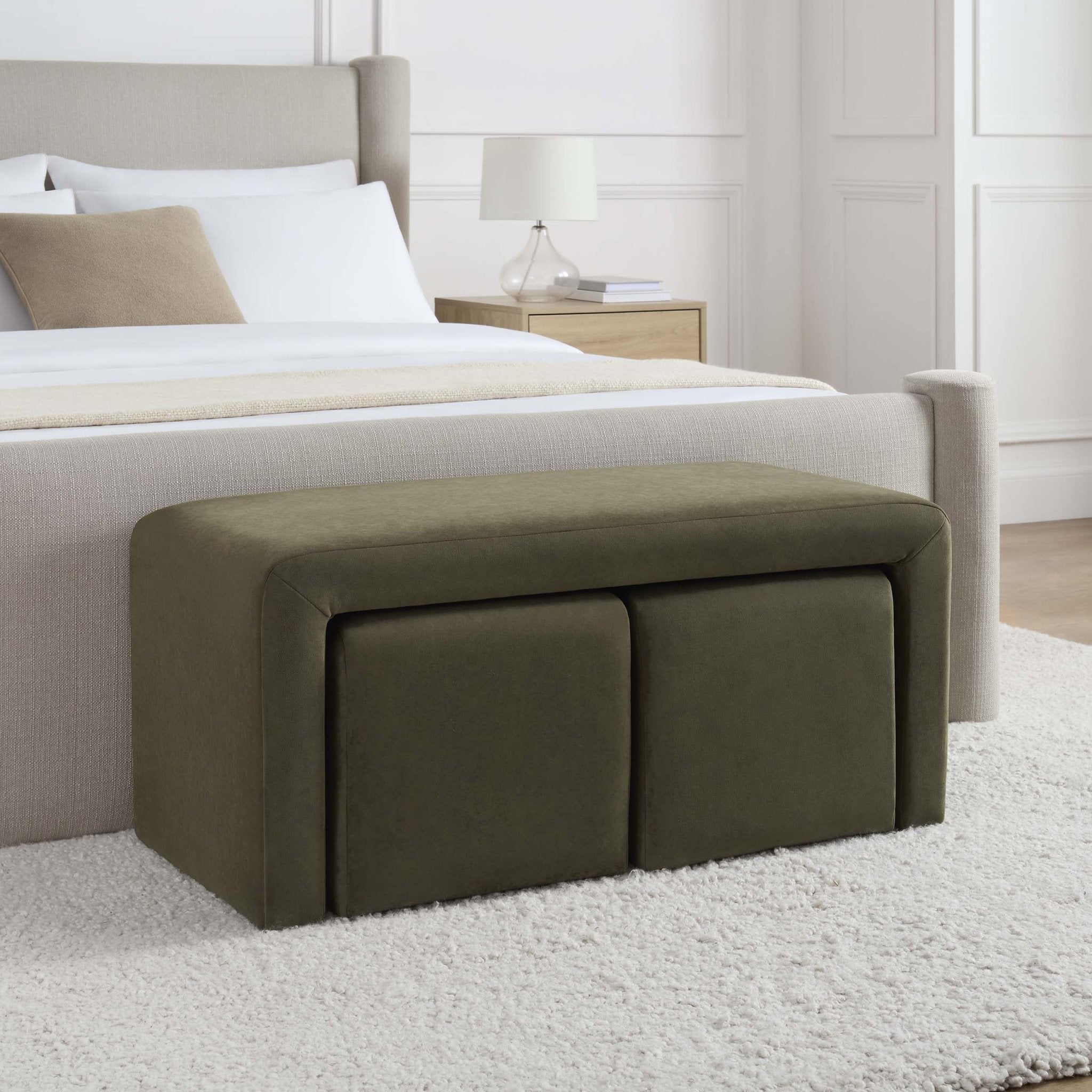 Hoxton Nesting Bench - Olive – DUSK